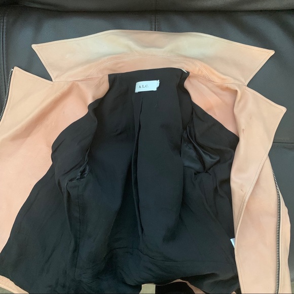 A.L.C. | Jackets & Coats | Alc Duvall Moto Jacket Blush Pink Leather ...